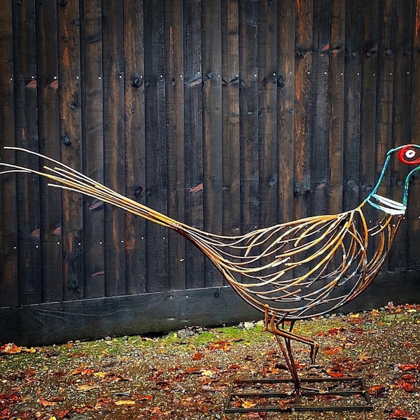 Metal Pheasant Yard Art - Etsy