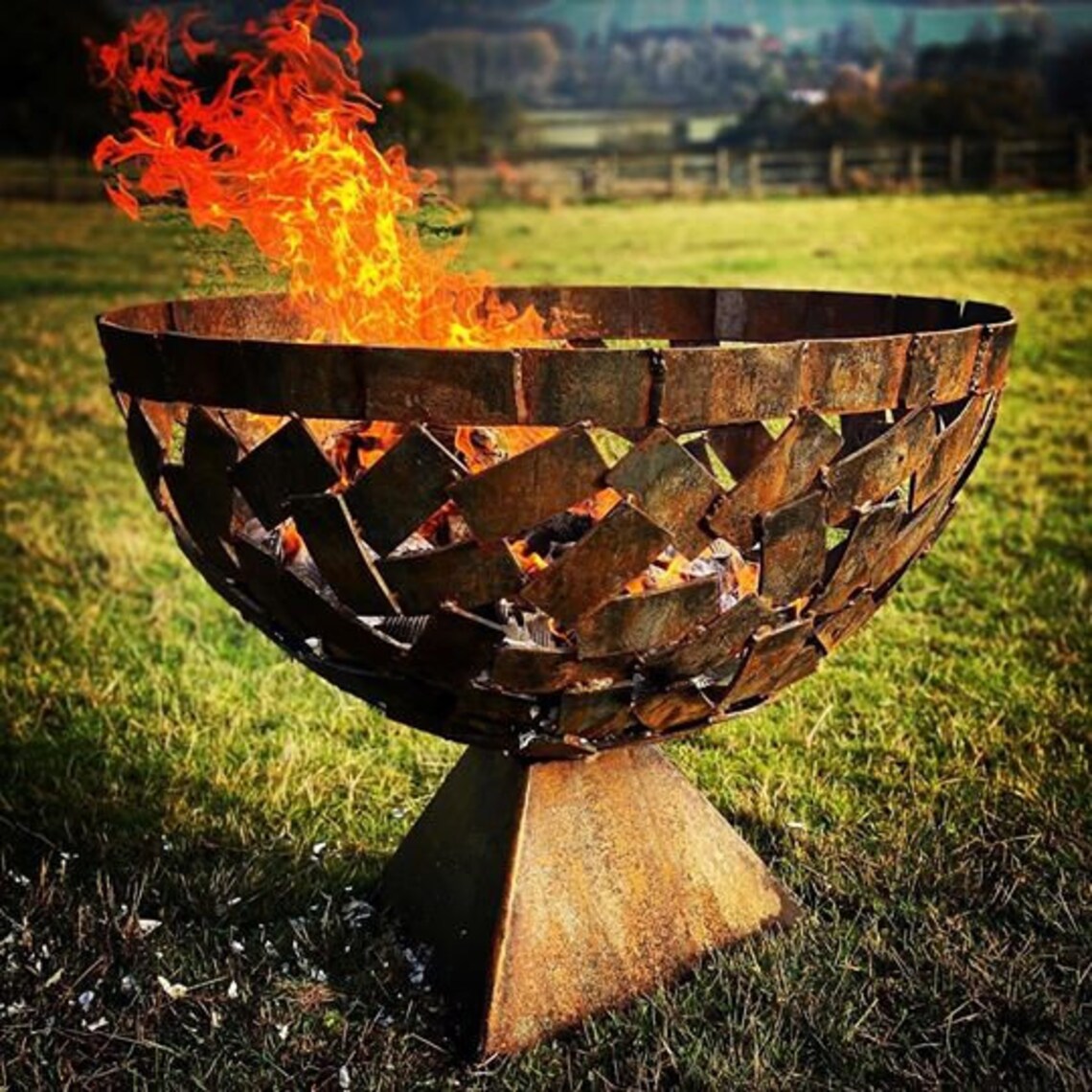 Modern Metal Handmade Garden Fire Pit Garden Yard Art - Etsy