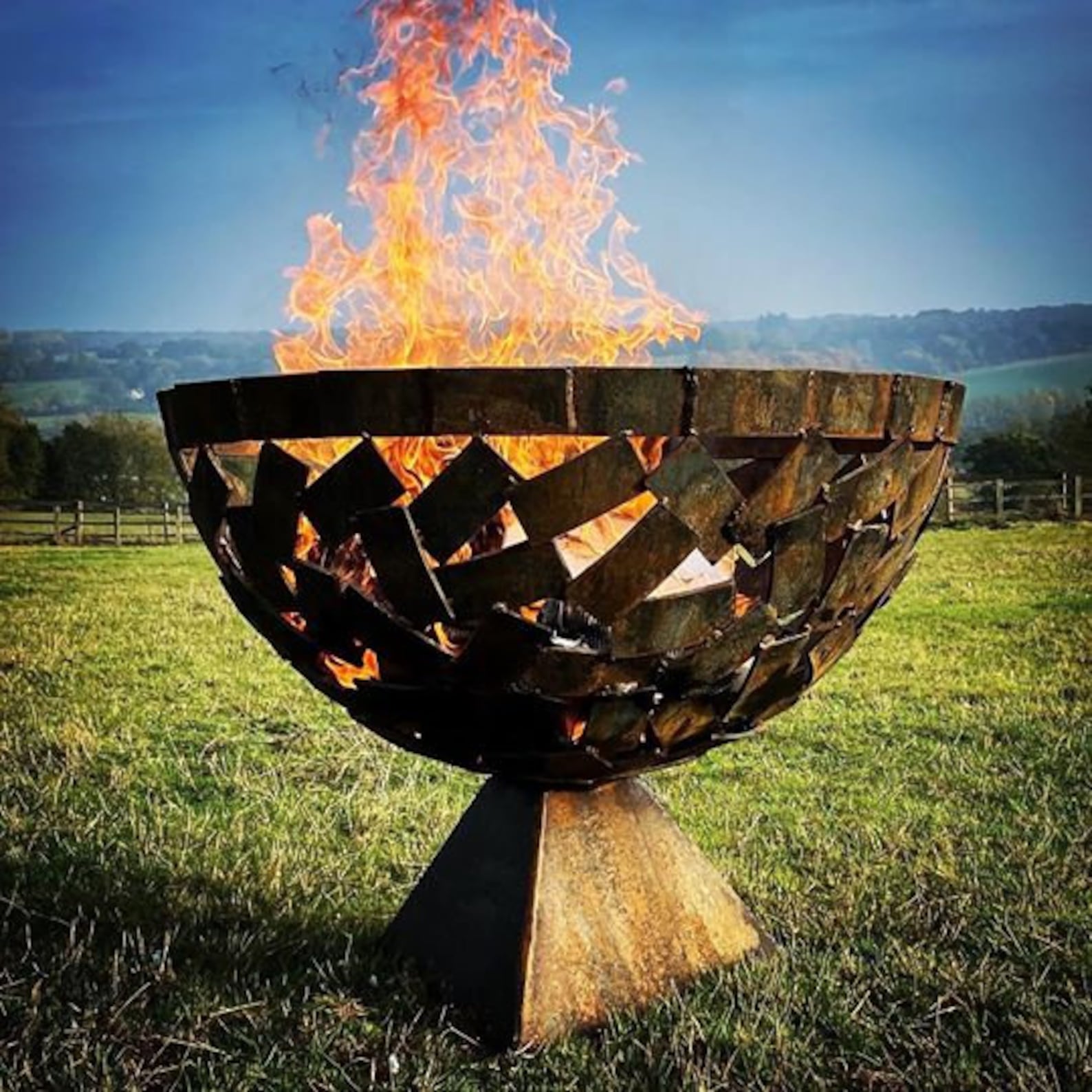 Modern Metal Handmade Garden Fire Pit Garden Yard Art - Etsy