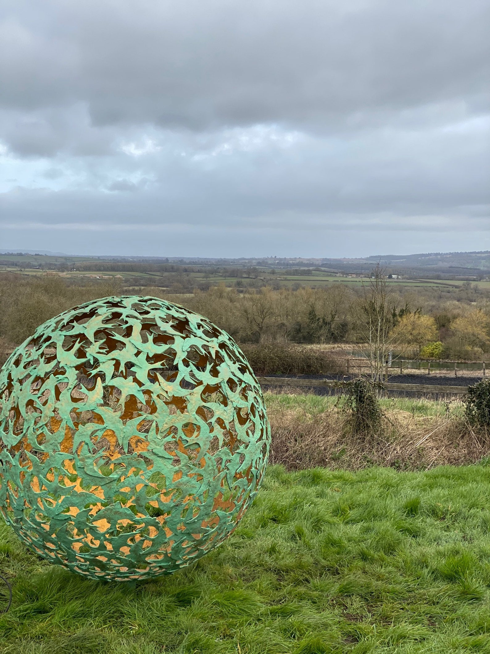 Handmade Metal Swift Sphere Modern Garden Sculpture Garden - Etsy