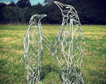 Metal Penguin Art - Etsy