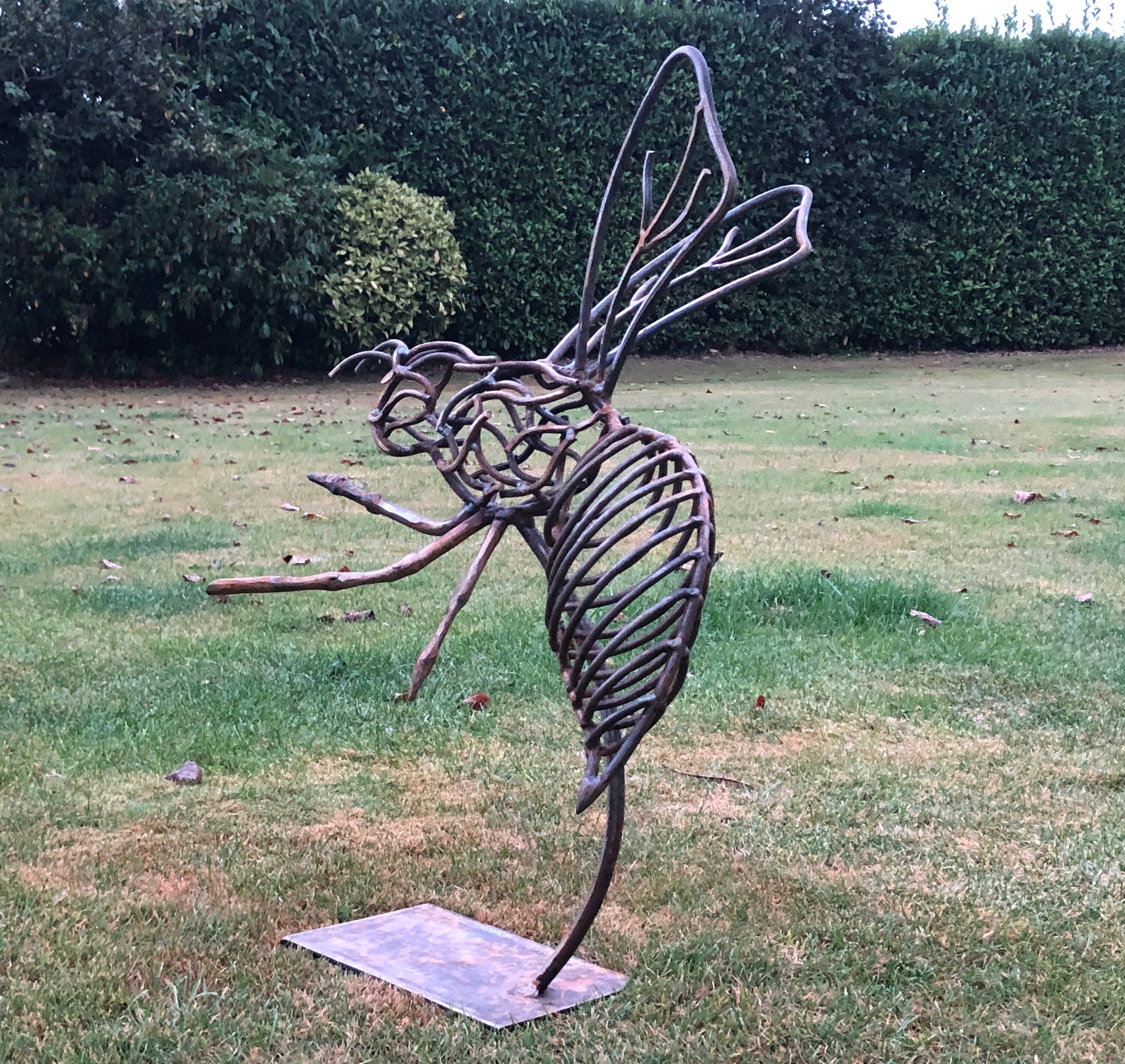 Handmade Metal Wasp Sculpture Interior or Exterior Art Home Decor ...