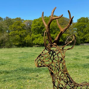Handmade Roe Deer Metal Rustic Garden Sculpture Garden Yard Art - Etsy
