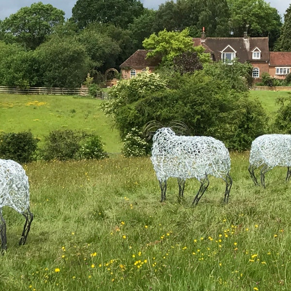 Metal Sheep Yard Art - Etsy