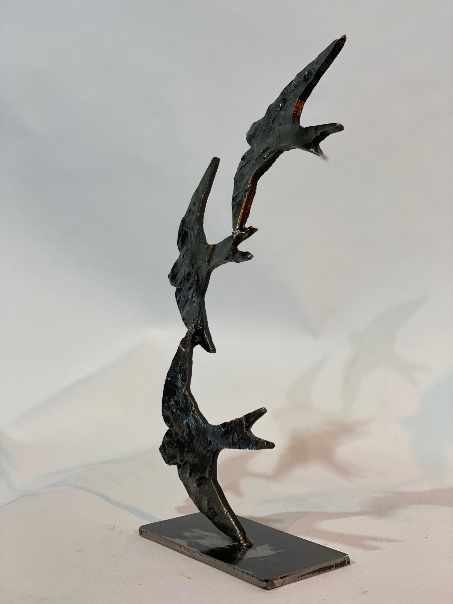 Handmade Metal Swifts in Flight Small Interior Sculpture Art Home Decor ...