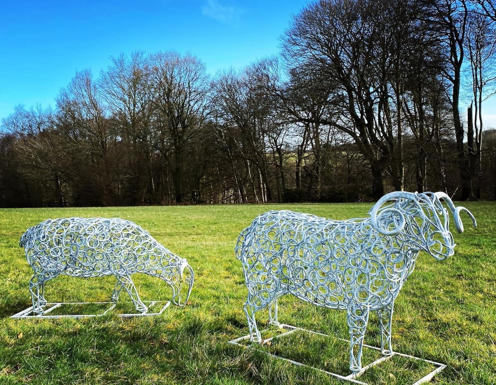 Handmade Metal Blackface Sheep / Garden Art / Land Art / Field ...