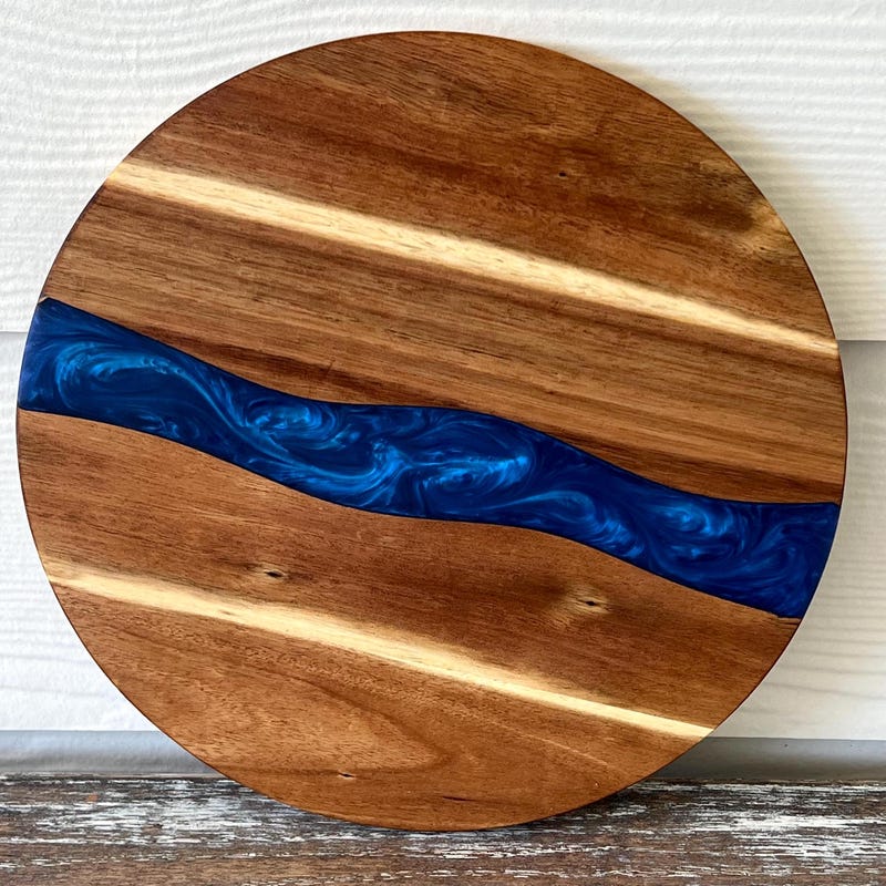 Resin Blue Round Trays - Etsy