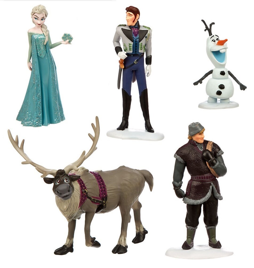 5pc Frozen Party Favor Cake Topper Birthday Elsa Kristoff Olaf - Etsy