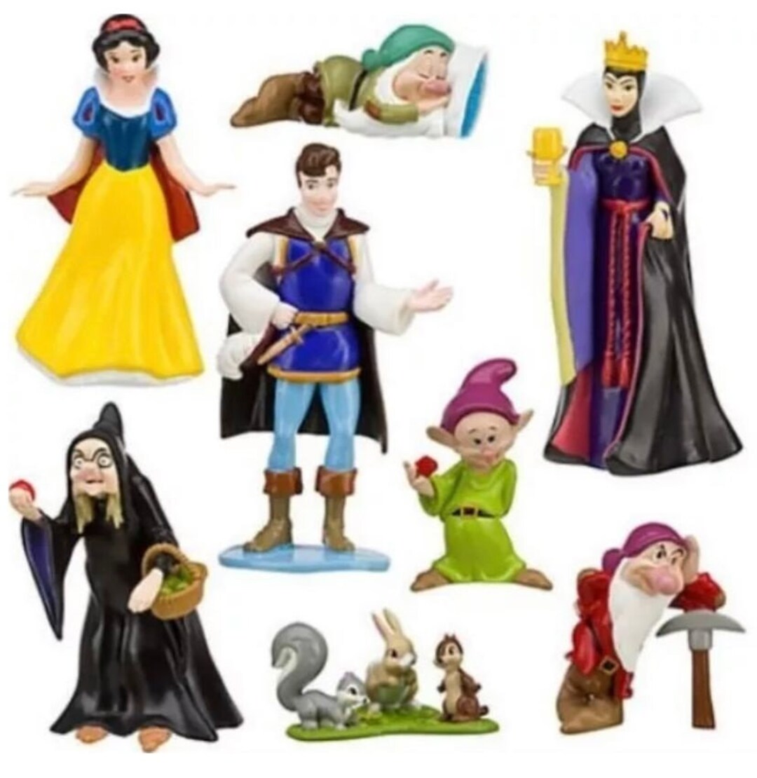 Snow White 7 Dwarfs Party Favor Cake Topper Birthday Queen Dopey Grumpy ...