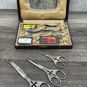 Cased German Scissors, Etui, Soligen, Sewing Kit - Etsy