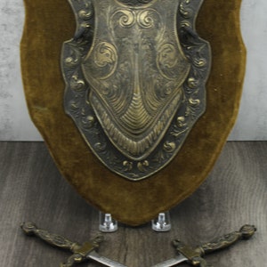 Vintage Shield & Sword Plaque, Coat of Arms - Etsy