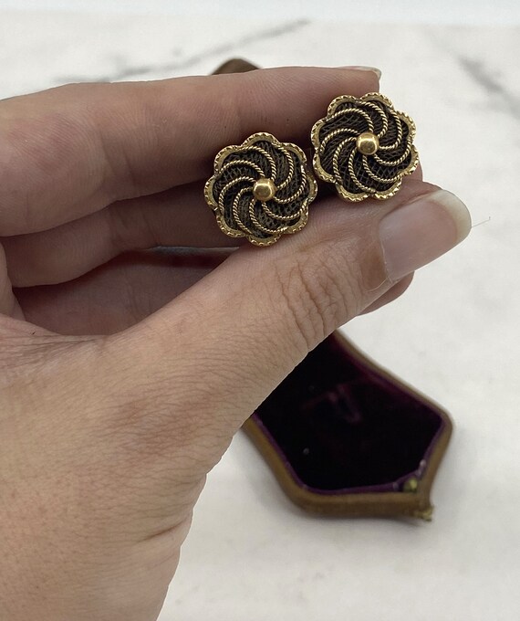 Early Victorian Hairwork Cuff Buttons, Cuff Links, Pr… - Gem