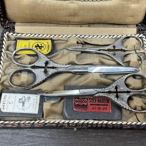 Cased German Scissors, Etui, Soligen, Sewing Kit - Etsy