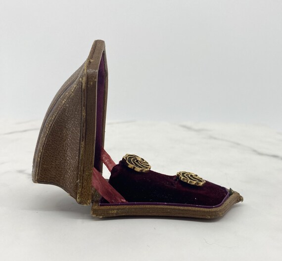 Early Victorian Hairwork Cuff Buttons, Cuff Links, Pr… - Gem