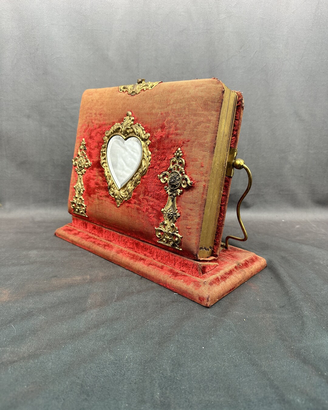 Victorian Album With Heart Mirror, Standing Album, Photo Album - Etsy