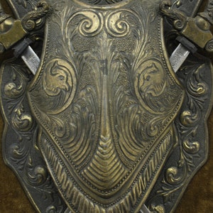 Vintage Shield & Sword Plaque, Coat of Arms - Etsy