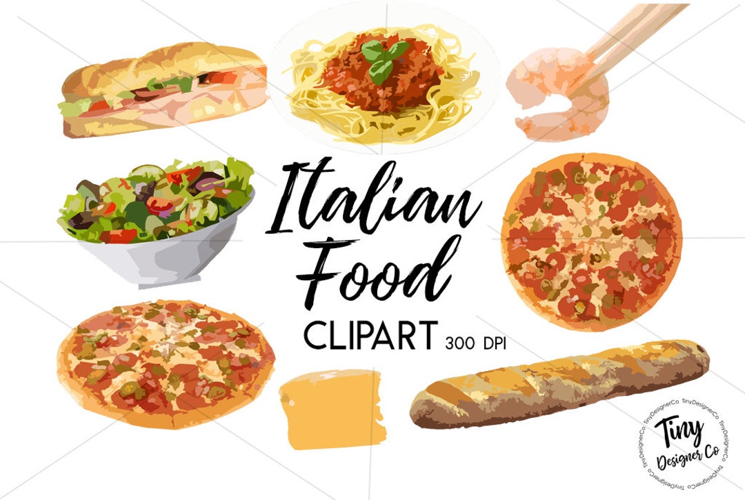Watercolor Italian Food Clipart Digital Download Instant Download PNG ...