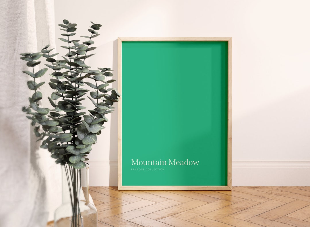 Pantone Mountain Meadow Poster Pantone Poster Colourblock Print Green ...