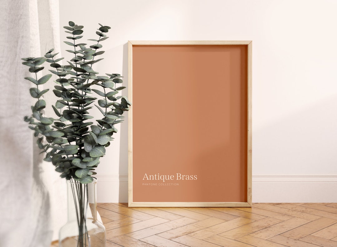 Pantone Antique Brass Poster Pantone Poster Colourblock Print Beige ...