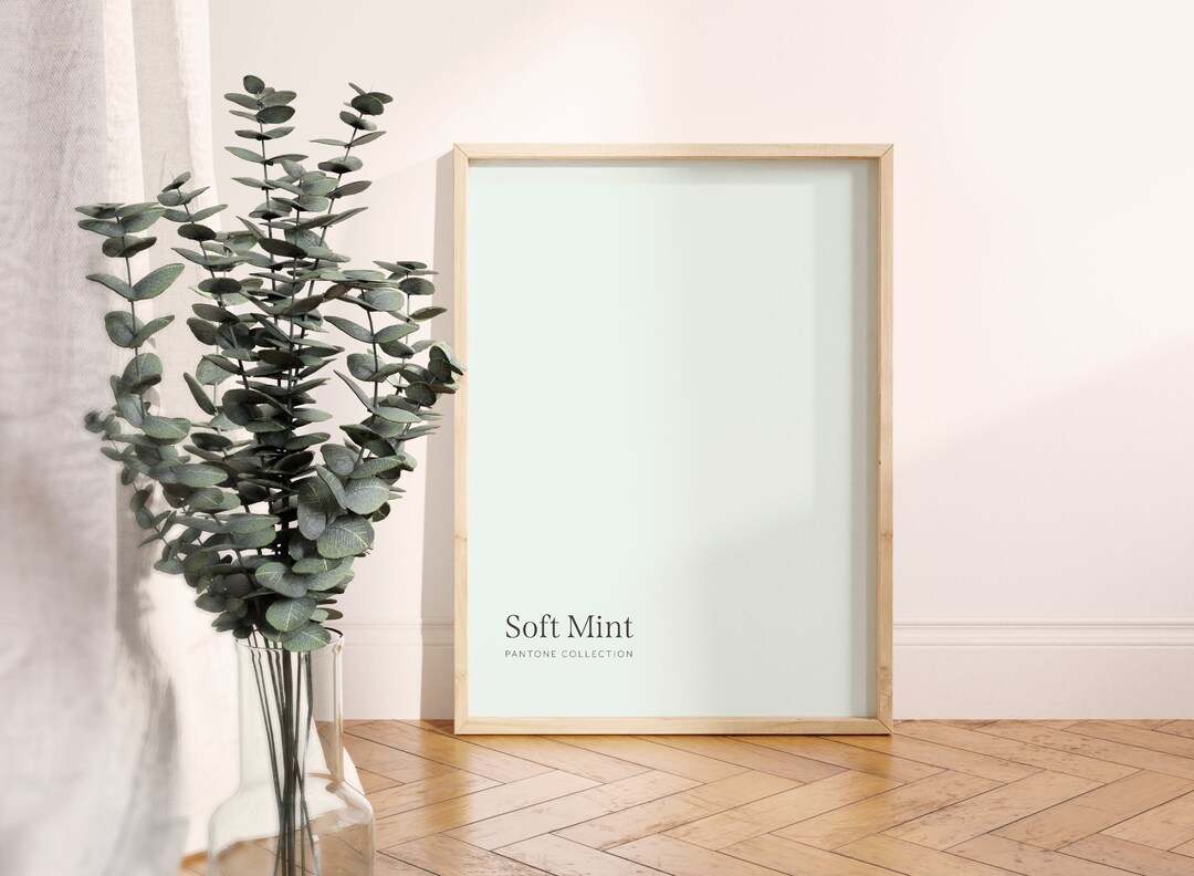 Pantone Soft Mint Poster Pantone Poster Colourblock Print Pastel Poster ...