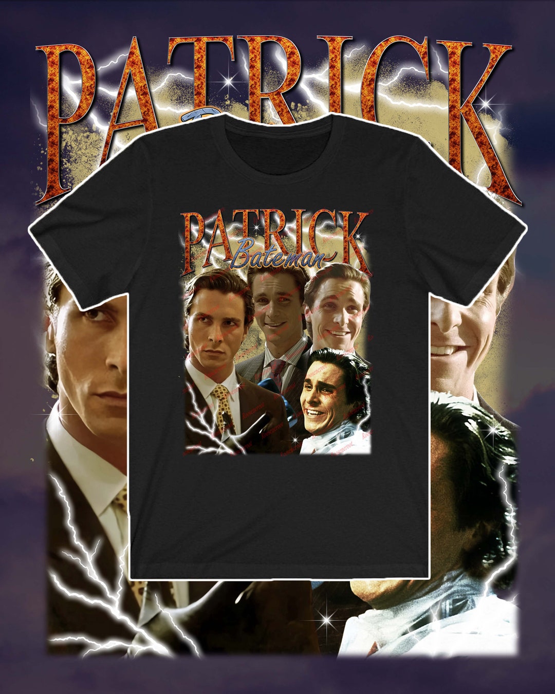 Limited Patrick Bateman Vintage Actor Shirt 90S Inspired DESIGN ...