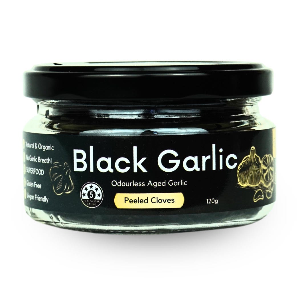 Organic Peeled Black Garlic Cloves - Fermented Garlic Ready to Eat Aged ...
