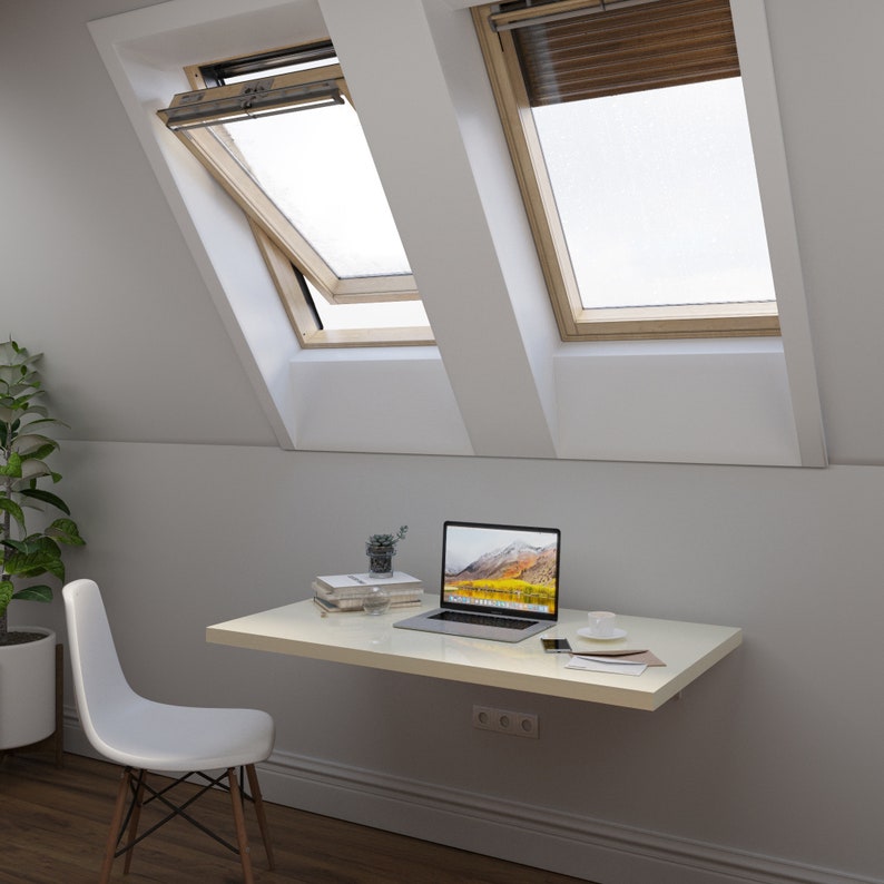 Wall Mounted Folding Desk: Space Saving Floating Murphy Desk - Etsy