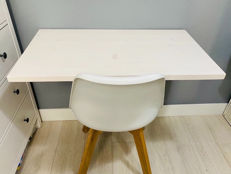 Floating Folding Home Office Desk Wood Shelf Folding Study | Etsy