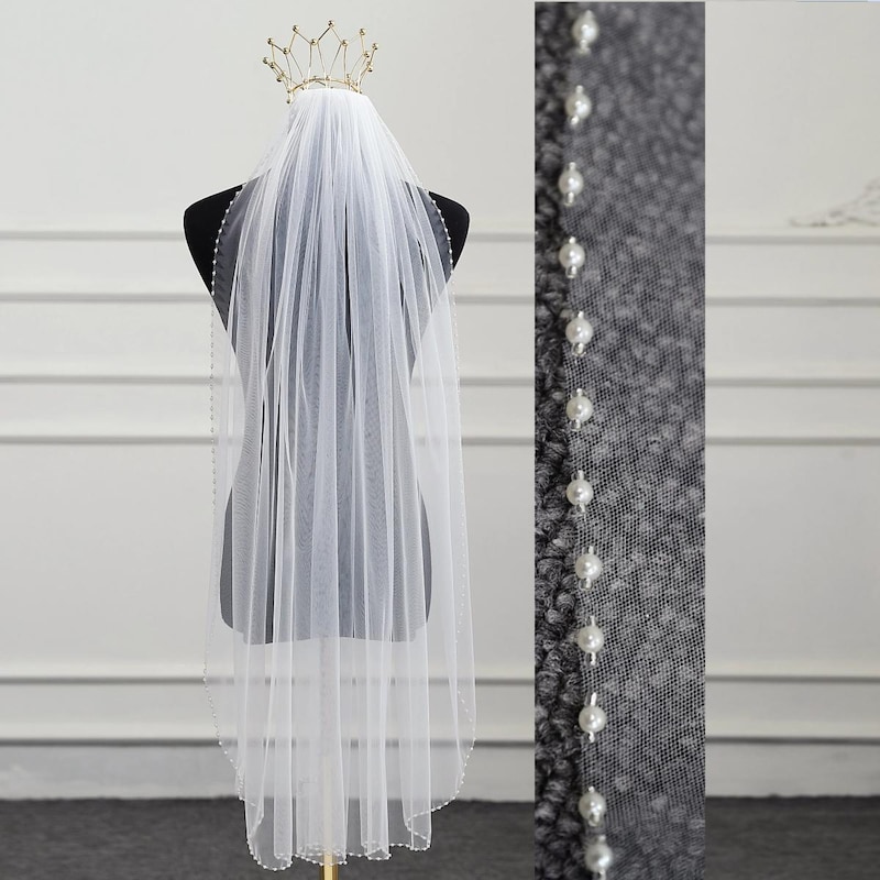 Beaded Bridal Veil - Etsy