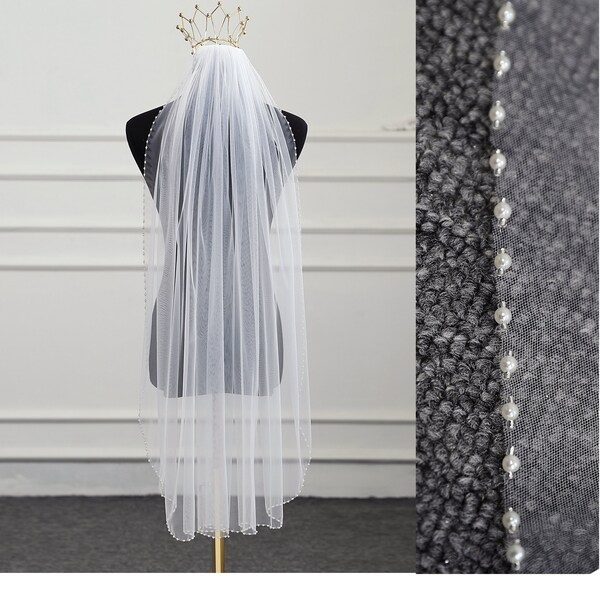 Beaded Bridal Veil - Etsy