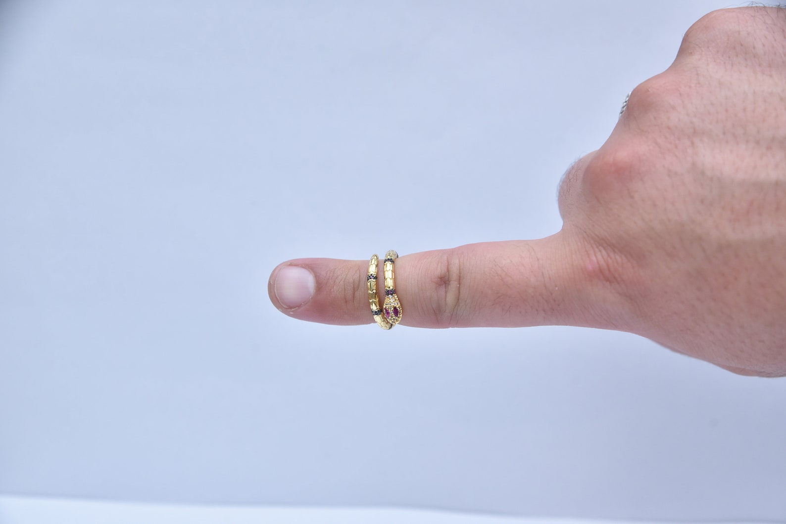 Gold Snake Ring Purple Snake Ring Amitest Ring Purple Stone - Etsy