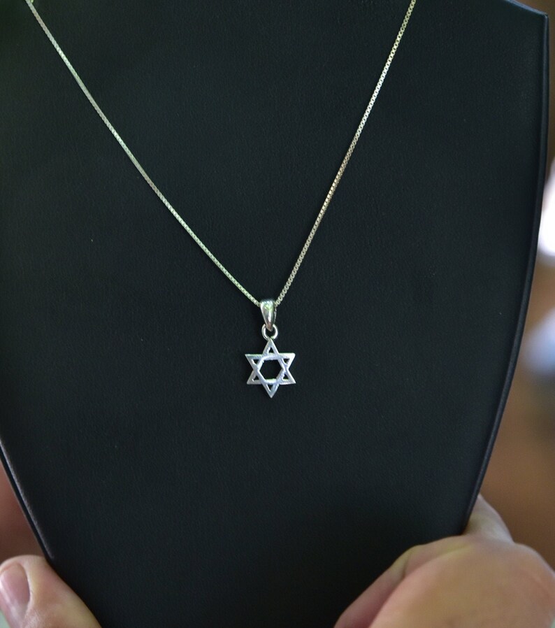 Jewish Star Necklace Small Jewish Star Pendant Star of - Etsy