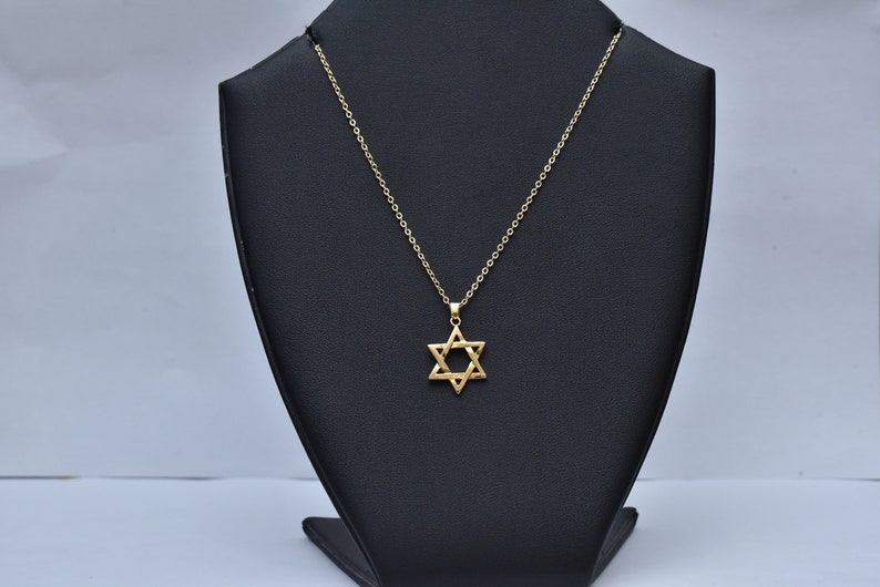 Gold Jewish Star Necklace-gold Star of David Pendant-jewish - Etsy