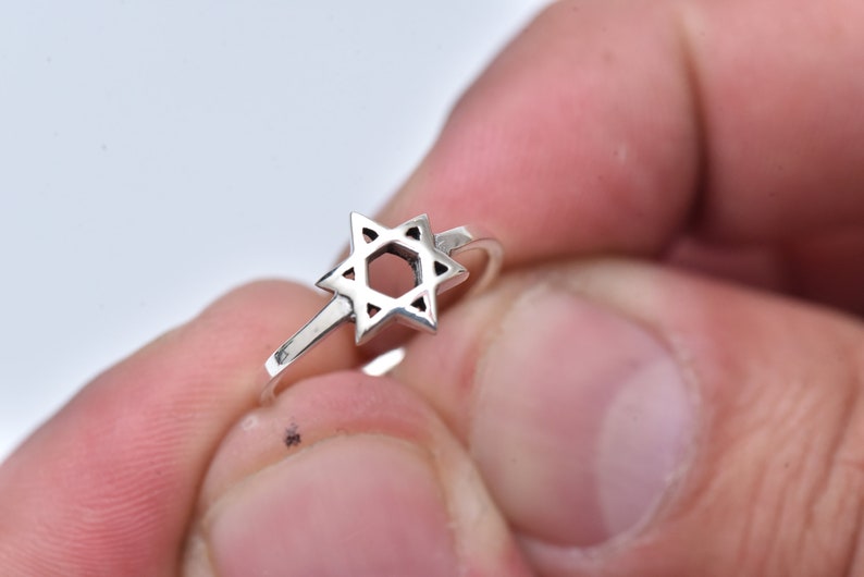 Jewish Star Ring-simple Star of David Ring-delicate Minimalist | Etsy