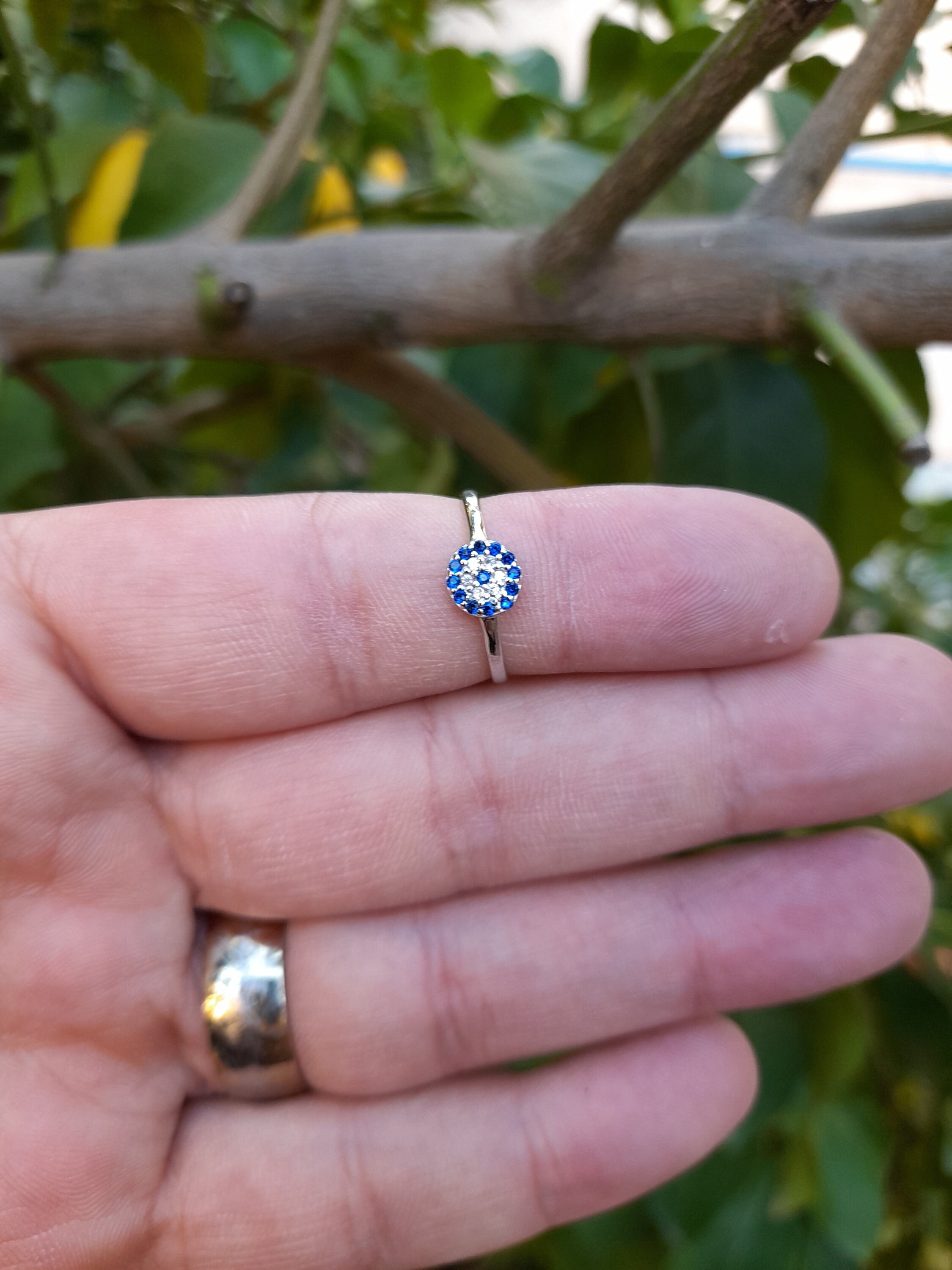 Evil Eye Ring Anti-evil Eye Stacking Ring Colorful Ring | Etsy