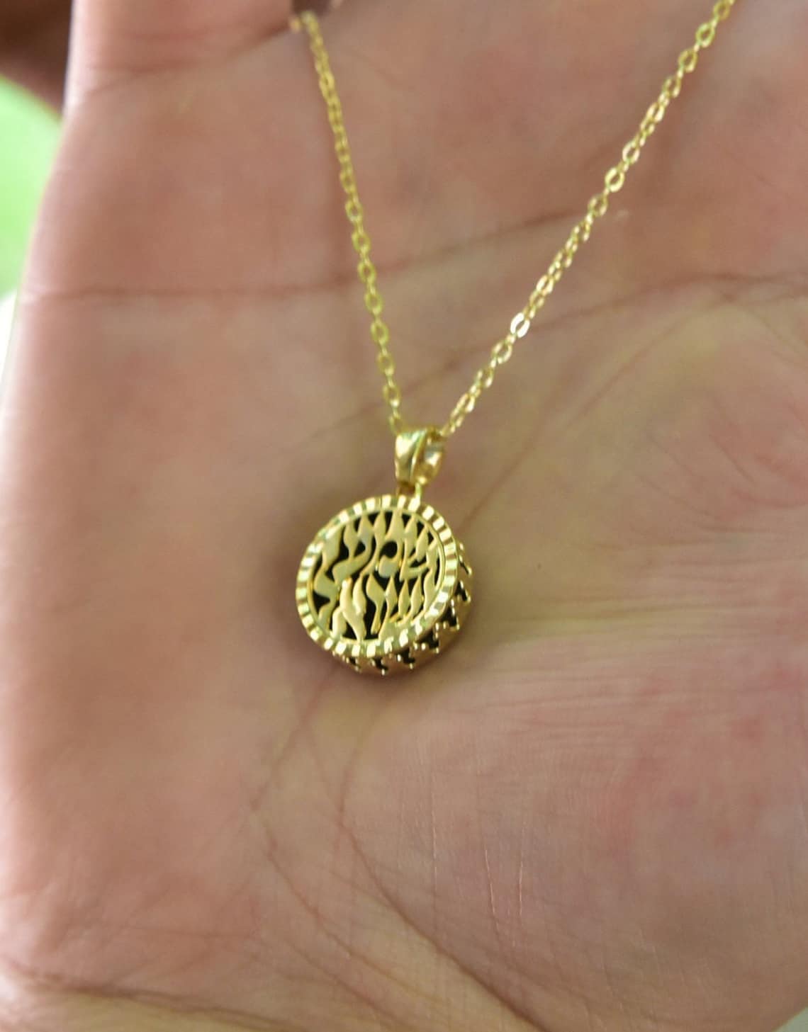 Shema Necklace Shema Israel 24K Necklace Filled With Gold - Etsy