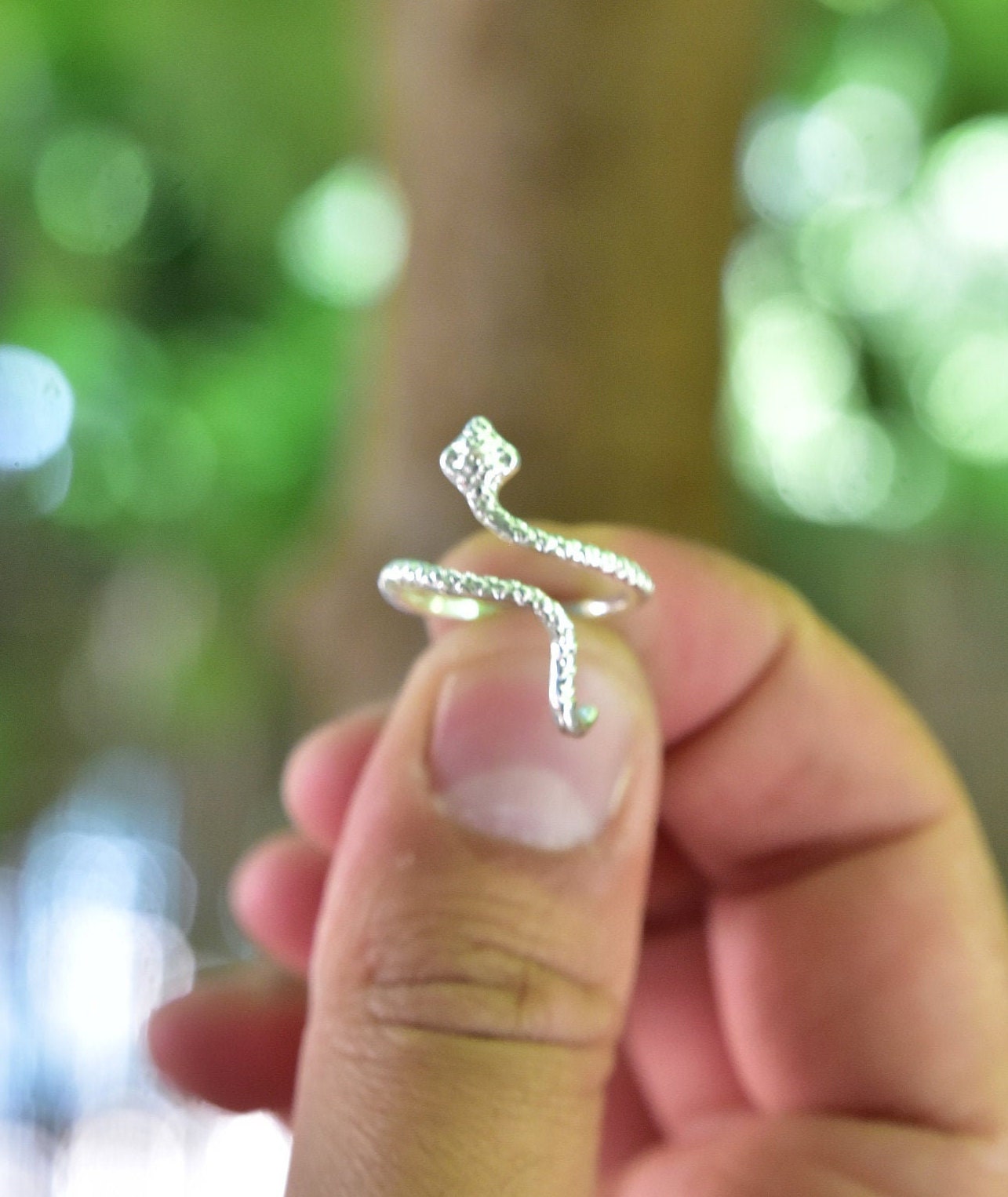 Snake Ring Animal Ring 925 Silver Plated Ring Snake - Etsy