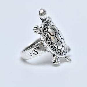 Vintage Tortoise Ring-silver Tortoise Ring-animal Ring-simple Tortoise Ring-boho Ring-tortoise ...