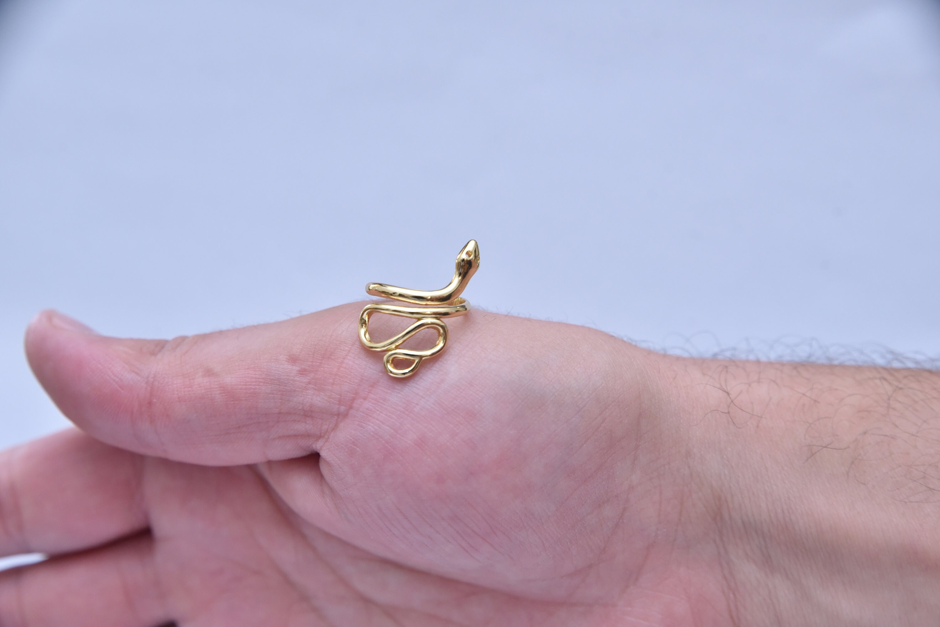 Anillo de serpiente anillo de serpiente de oro anillo lleno - Etsy España