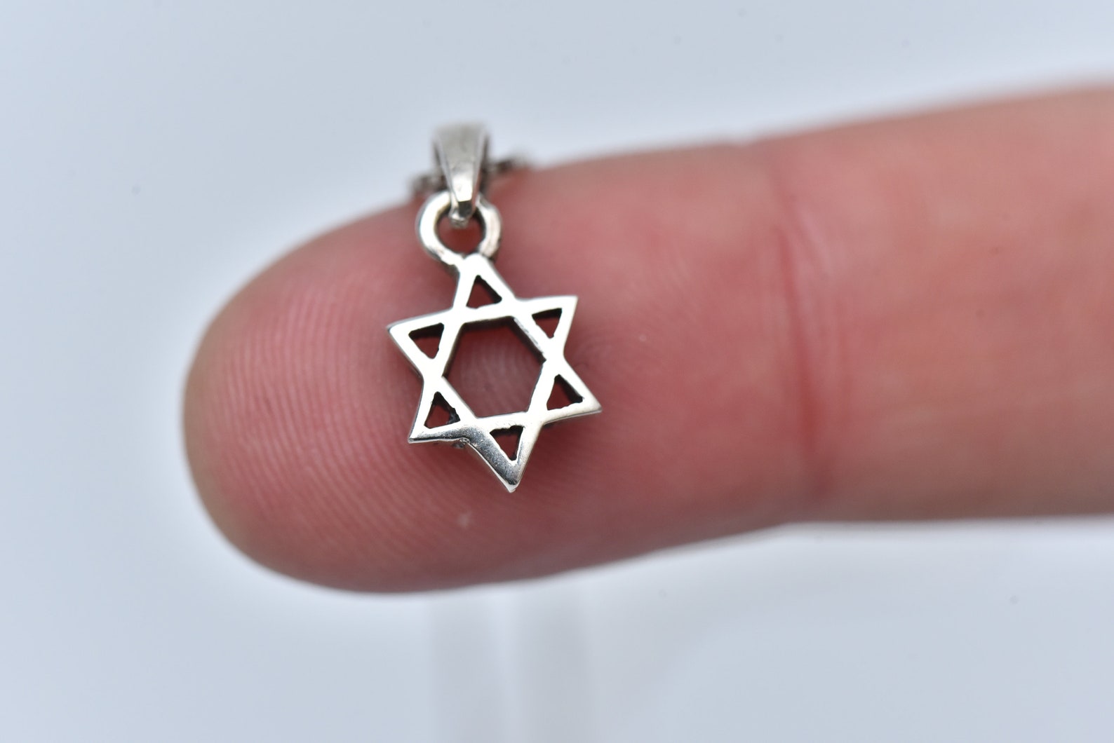 Small Jewish Star Necklace-small Star of David Pendant 925 | Etsy