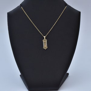Gold Mezuzah Necklace-mezuzah Pendant-biblical Necklace-hebrew Necklace ...