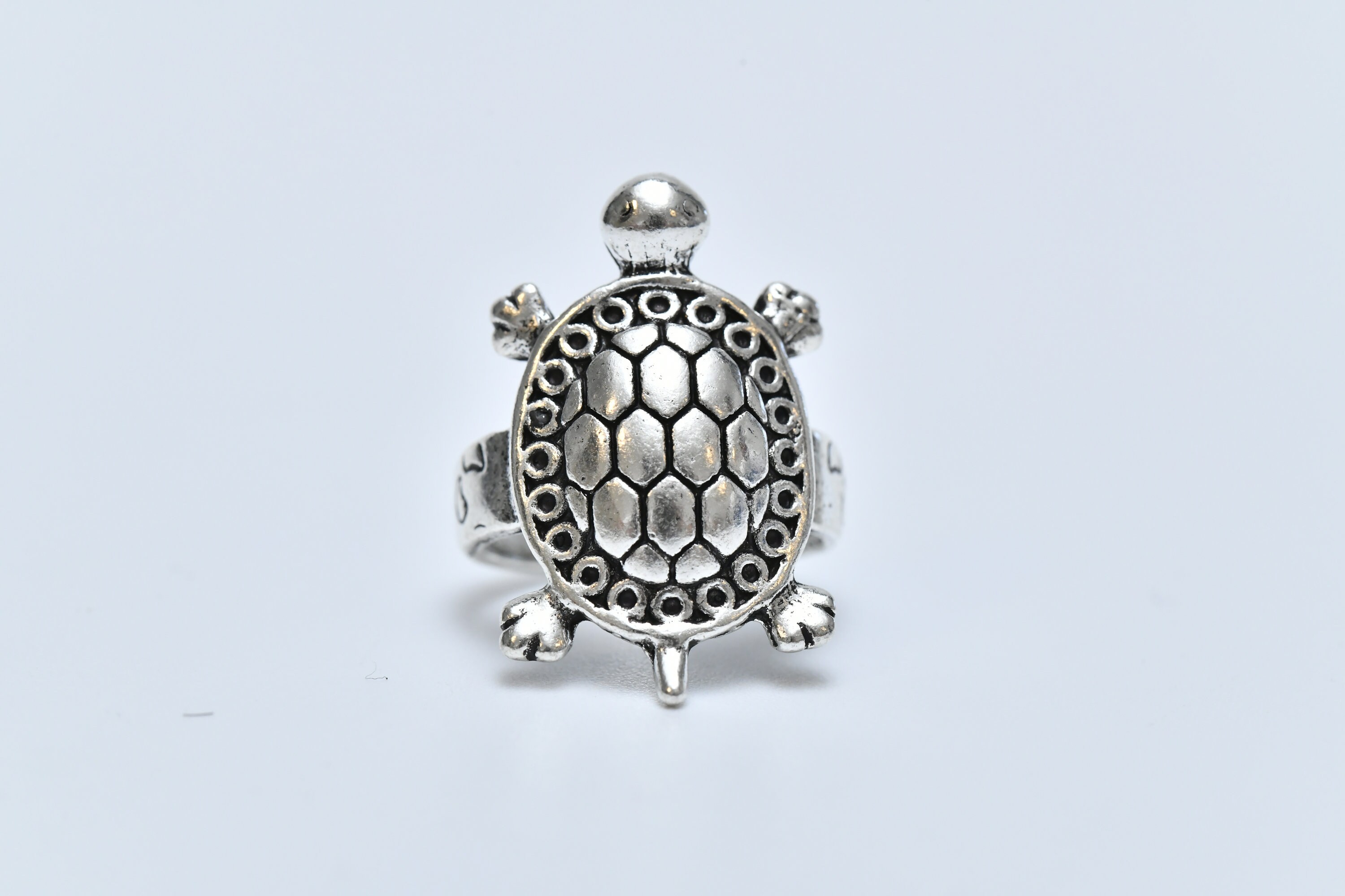 Vintage Silver Plated Tortoise Ring: Boho Animal Jewelry,popular Turtle ...