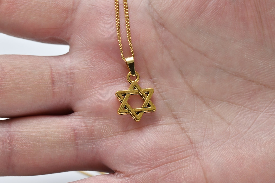 Gold Jewish Star Necklace-star of David Necklace-spiritual Necklace ...