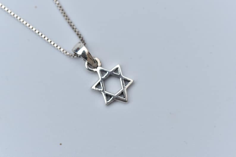 Small Jewish Star Necklace-small Star of David Pendant 925 | Etsy