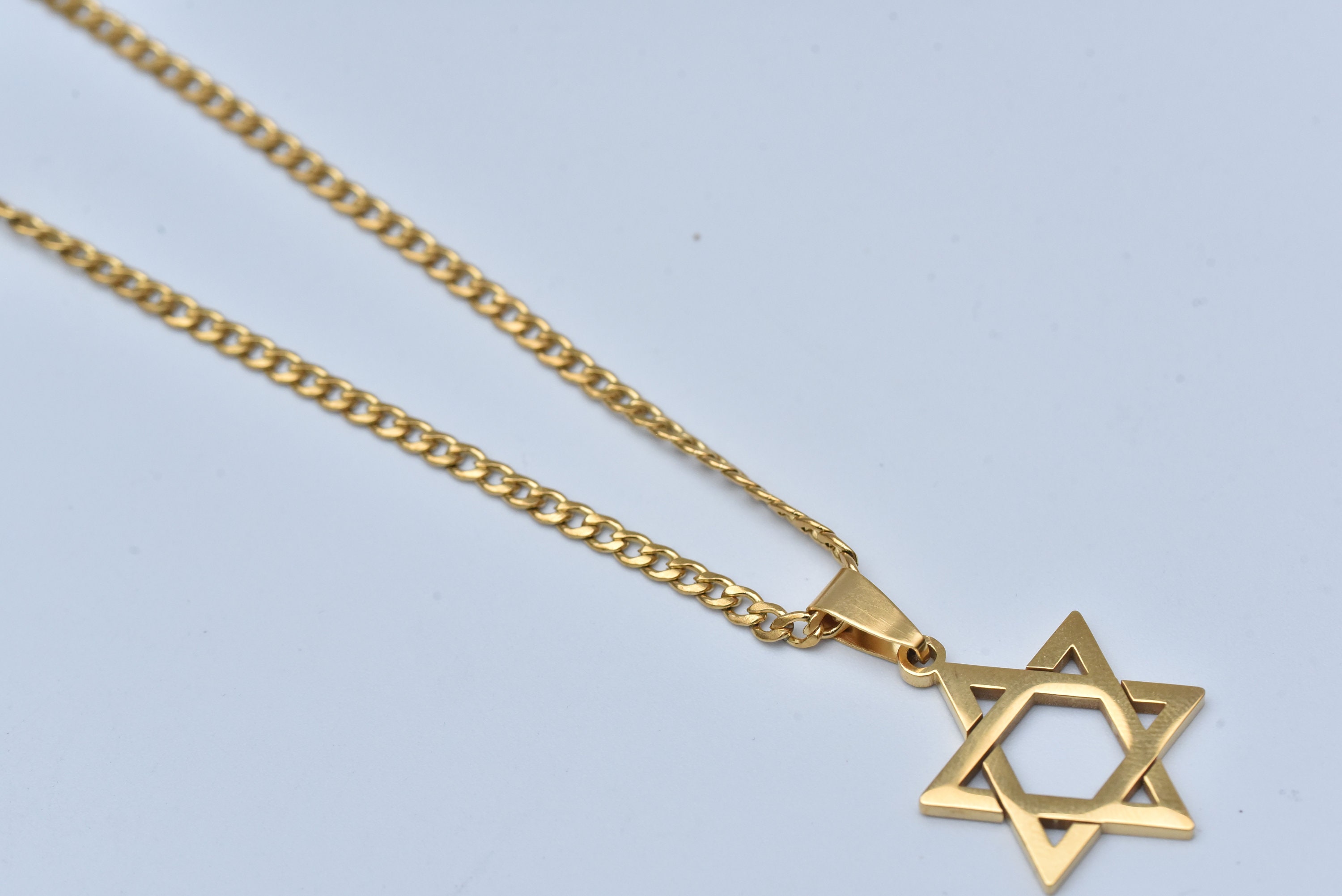 Gold Jewish Star Necklace-star of David Necklace-jewish - Etsy
