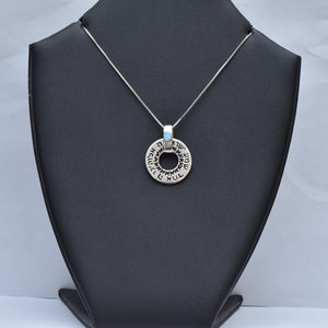 Shema Israel Necklace, Hebrew Blessing Necklace, Prayer Necklace,opal ...