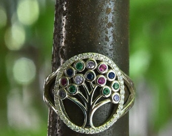 Tree of life birthstone ring store