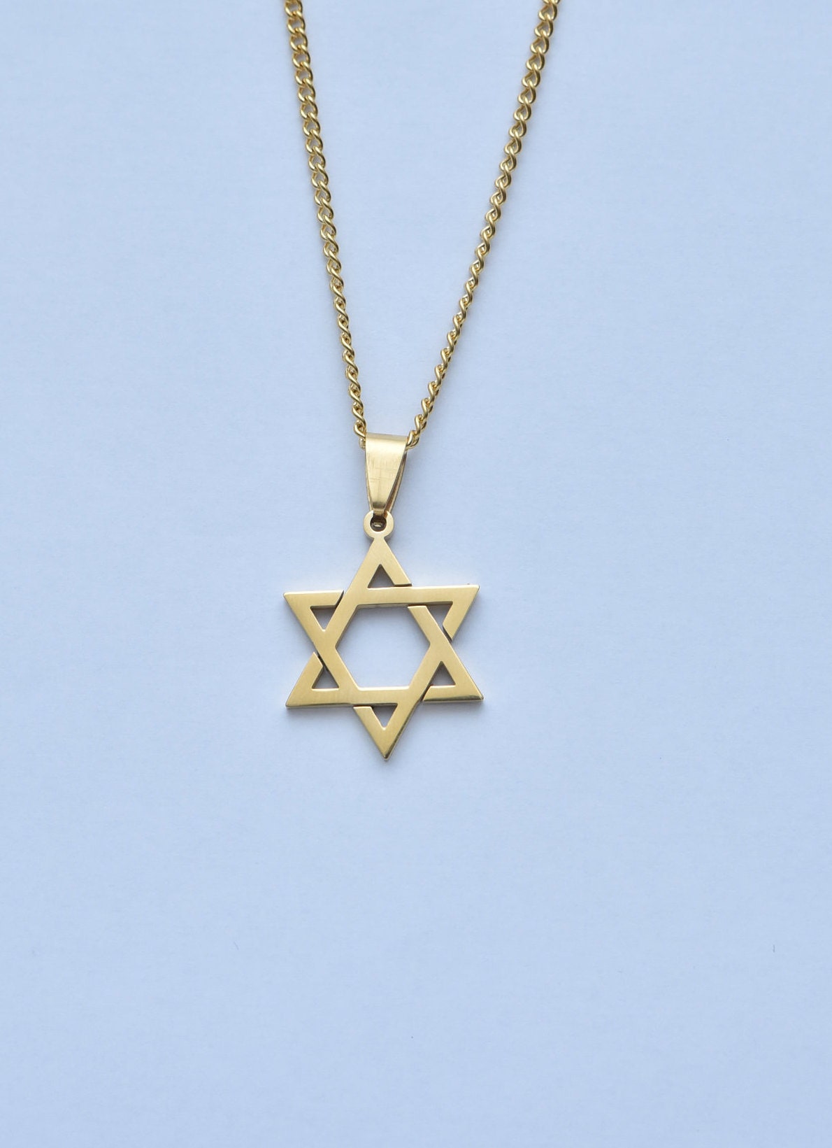 Jewish Star Necklace Gold Jewish Star Necklace Star of - Etsy UK