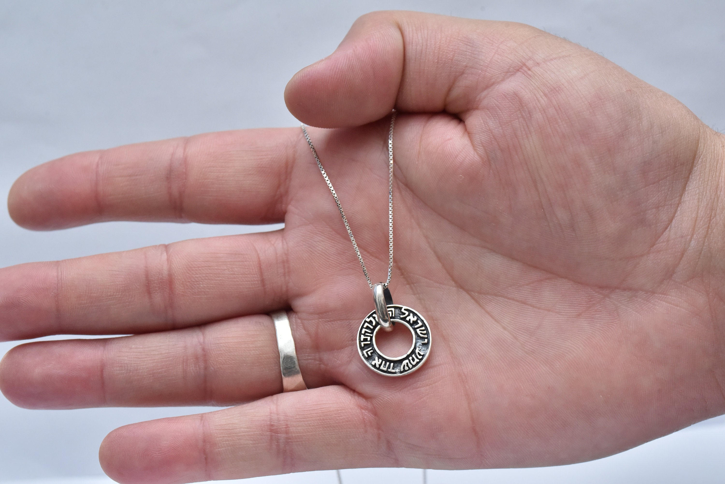 Shema Israel Necklace Hebrew Prayer Necklaceblessing | Etsy