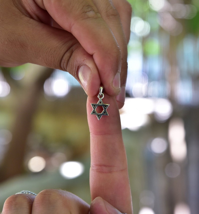 Jewish Star Necklace Small Jewish Star Pendant Star of - Etsy